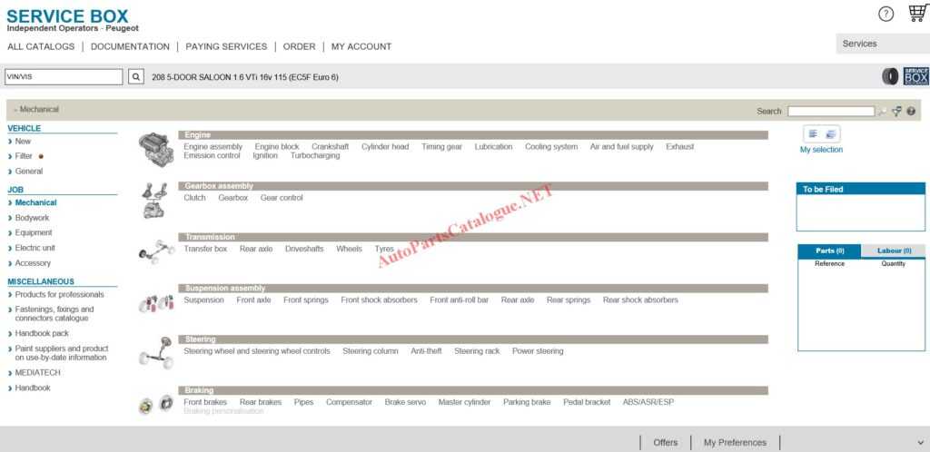 Peugeot Service Box EPC [2025] Online Parts Catalog