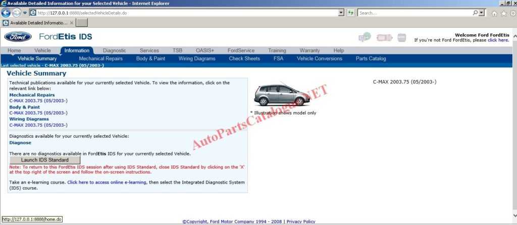 FORD ETIS IDS 2022 Technical Information System Download