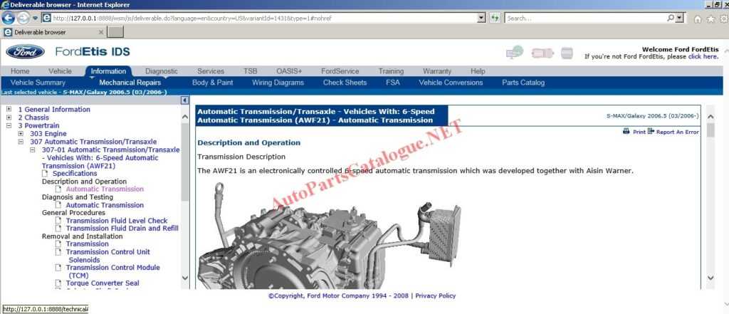 FORD ETIS IDS 2022 Technical Information System Download