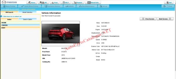 Mazda EPC EUR, GEN, RHD, LHD [2025] Online Parts Catalog