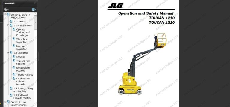 JLG Lift Equipment 2021 Parts and Service Manuals PDF SET Download