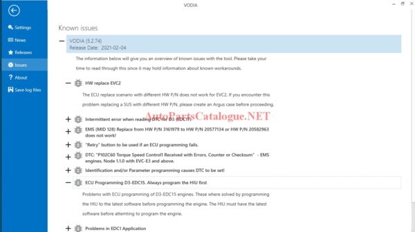 VOLVO PENTA VODIA 5.2.50 [Development] Diagnosis Software