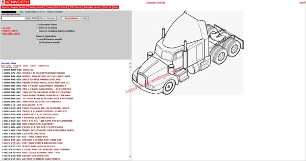 Kenworth ECAT EPC [2026] Online Parts Catalog