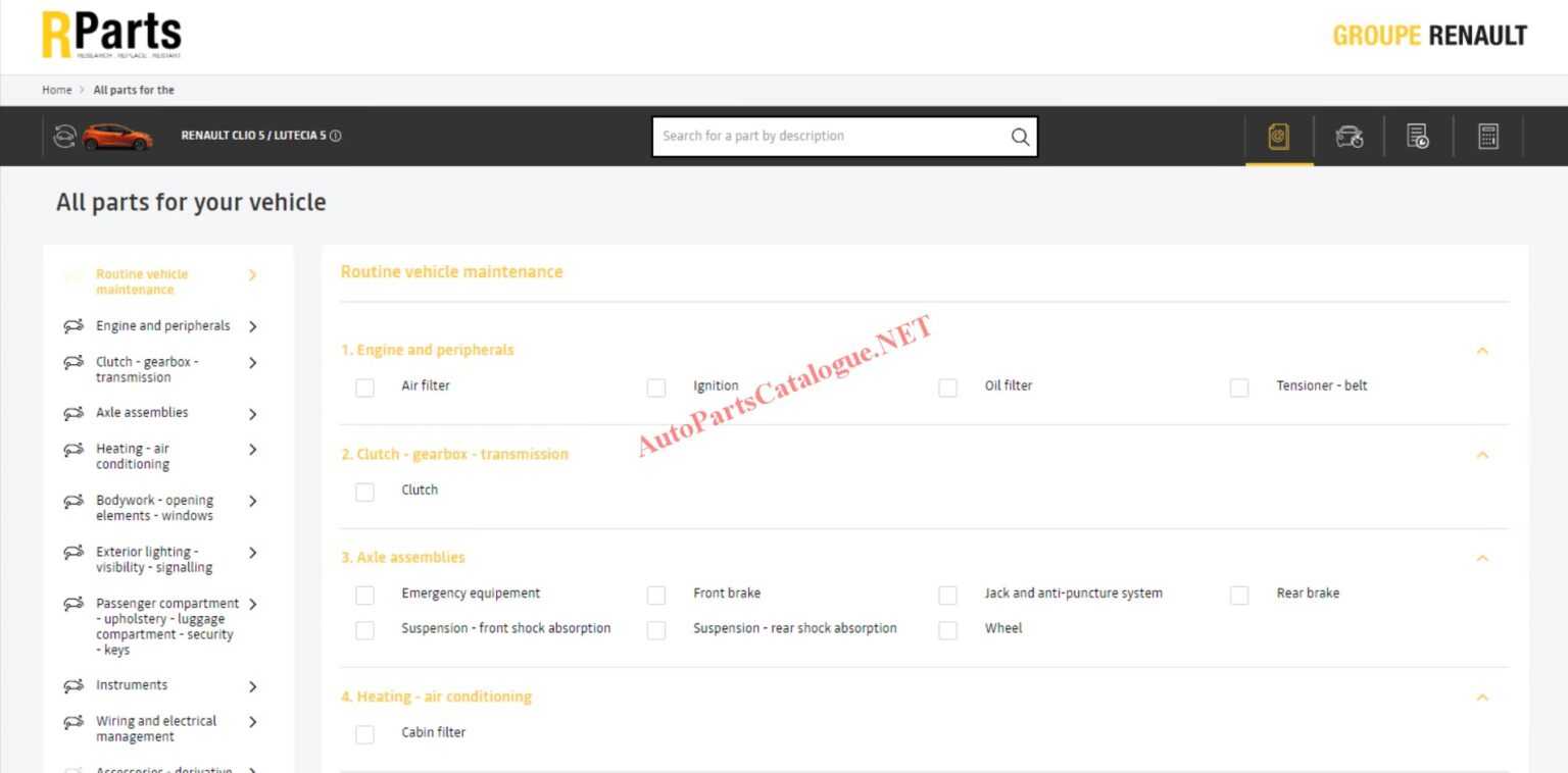 Renault RParts EPC [2026] Online Parts Catalog