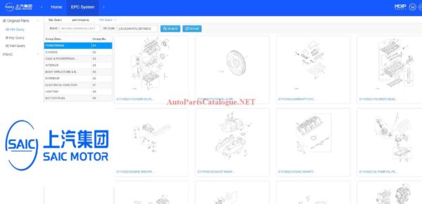 MG SAIC MOTOR EPC [2025] Online Parts Catalog