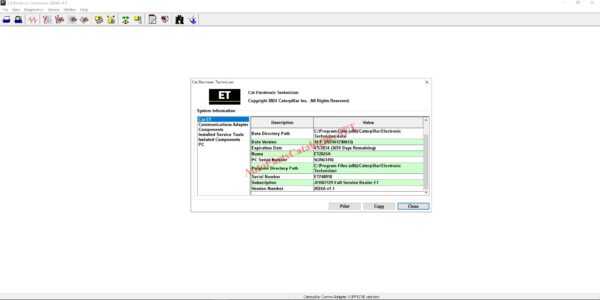 Caterpillar Electronic Technician (CAT ET 2025A) + Factory Password ...