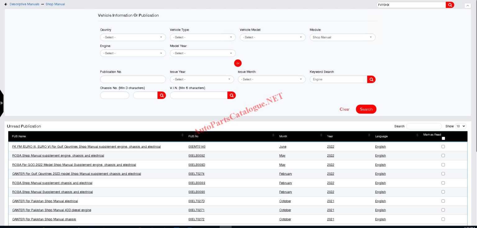 Mitsubishi Fuso ASCENT EPC [2026] Parts Catalog & Service Online