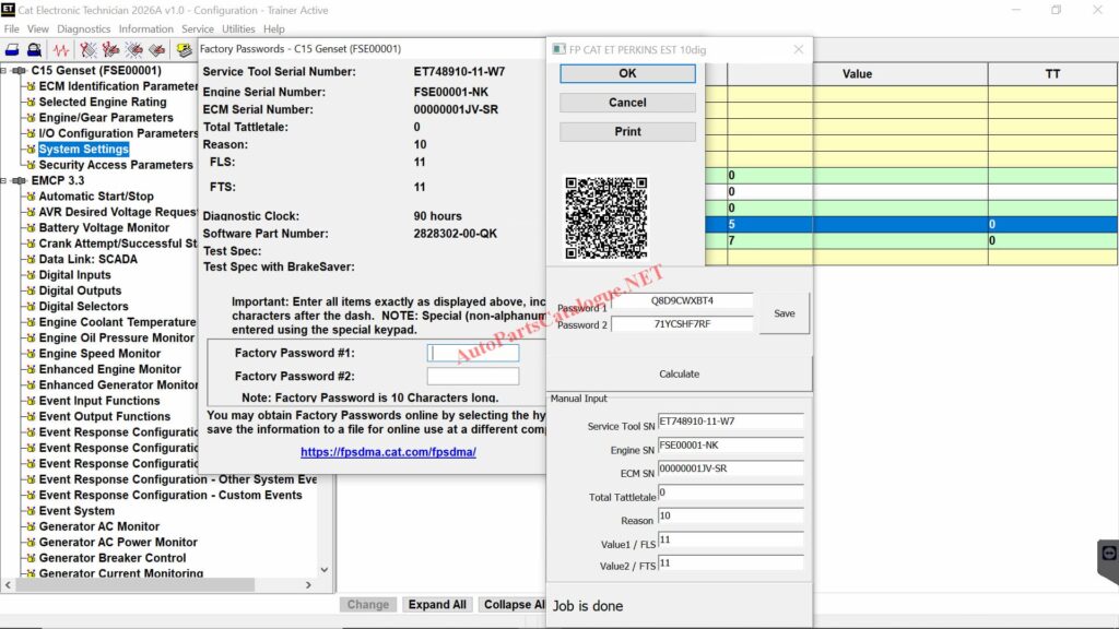Caterpillar Electronic Technician (CAT ET 2026A) + Factory Password ...