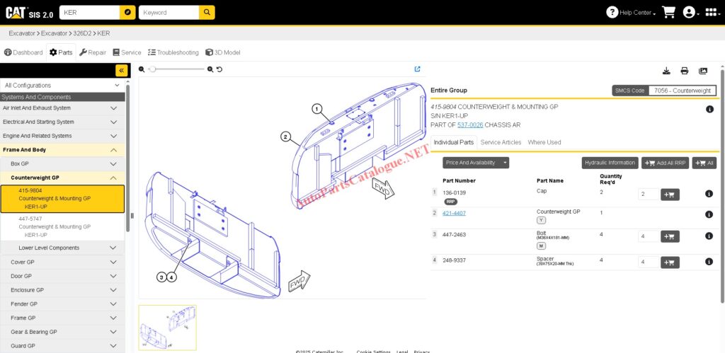 Caterpillar SIS 2.0 Online [2026] CAT SIS 2.0