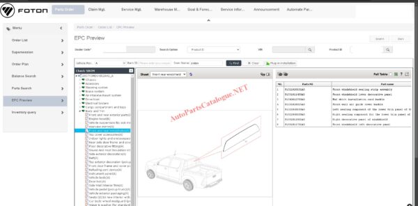 Foton EPC [2025] Online Parts Catalog & Service