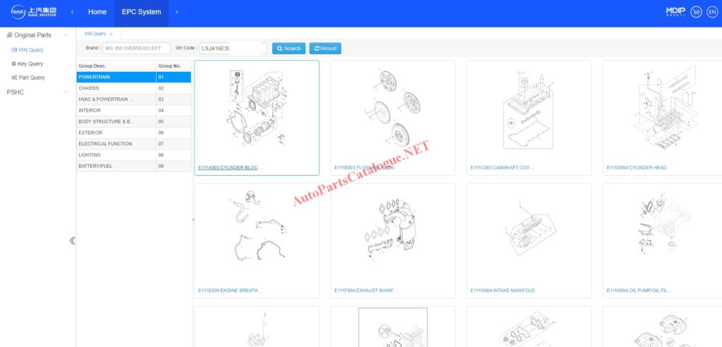 MG SAIC MOTOR EPC [2026] Online Parts Catalog